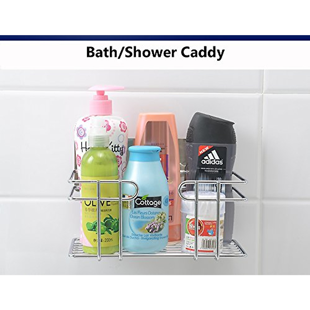 Catch 101 All Purpose Bathroom Kitchen Wall Caddy Basket Storage Organizer with Removable Bracket - Great for Bathroom, Kitchen, Garage, Laundry Room