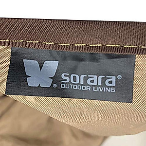 SORARA Rectangular Cushion Cover Storage Bag Outdoor Protective Zippered Patio Furniture Cover, Water Resistant, Oversized, 79''L x 30''W x 24''H, Brown