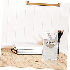 Folding Rack Desktop Brochure Holder Wall Pamphlet Holder File Storage Rack File Holder Rack Acrylic Brochure Holder Clear File Rack Wall Mount Flyer Holder Clear Pamphlet Rack