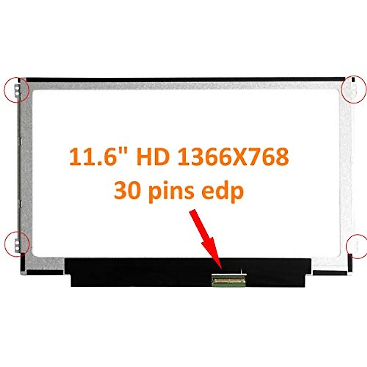 FULLCOM New 11.6 inch Replacement Screen Compatible with Stream 11-Y020WM Also fit B116XTN02.3, B116XTN02.1