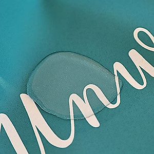 KRINGSIA Pack of 2, Unwind Outdooor Waterproof Throw Pillow Covers, Square Decorative Garden Cushion with Quotes & Sayings for PatioTent Couch (18x18 inch, Turquoise)