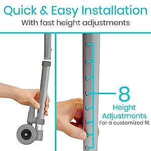 Vive Walker Wheels with Brakes - Mobility Aid Equipment for Seniors - Replacement Parts for Back Stability Safety - 3 Inch Rear Glide Rubber Wheel - Swivel/Lock Universal Adjustable Design