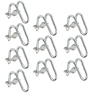 10 PCS Cross-Connector Vertical Pipe Clip Crossover Clamps Tube Buckle Steel Pipe Connector Fixator for Farm, Greenhouse Awning Frame Top Rail Fence Scaffolding Piping, Max Clampable Tube Dia 1 1/4"