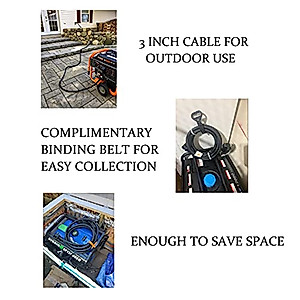 S7 50 Amp Generator Extension Cord, 13FT STW 6/3 + 8/1 Power Cord N14-50P & SS2-50R & CS6364 Twist Lock Connectors