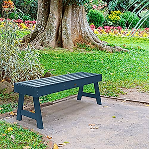 Highwood AD-BENN4-NBE Weatherly Backless Bench, 4-Feet, Nantucket Blue