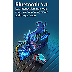 Acuvar Fully Wireless Bluetooth 5.1 Rechargeable IPX4 Waterproof Earbud Headphones with Microphone, 3500mAh USB Smart Dock Charging Case Powerful Surround Stereo Bass and Passive Noise Cancelling