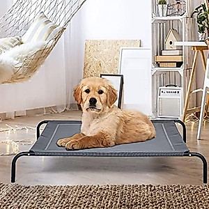 JXCAA Raised Dog Bed Pet Cot,Elevated Dog Bed, No-Slip Feet, Outdoor Raised Dog Cot Bed, 2-Pack with Chew Proof & Breathable & Washable Mesh (Color : XL: 109X72X20CM)