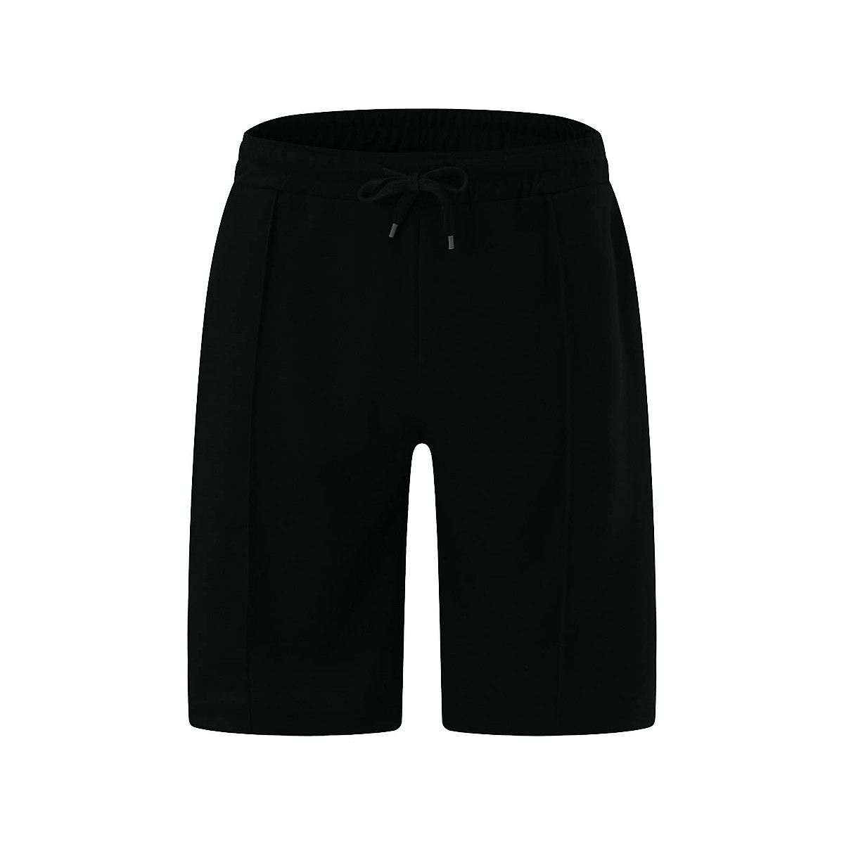 Burband 2021 Men Short Set 2 Piece Outfits Muscle Slim Fit Henley Shirt and Shorts Pants Sweatsuit Summer Tracksuits Black BY-20210609 Large