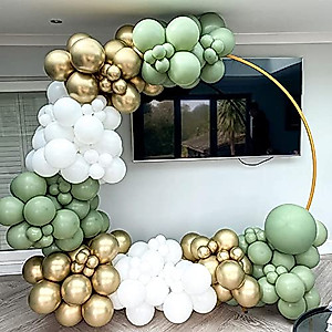 Janinus Sage Green Balloons 5 Inches 50 PCS Olive Green Party Balloons Sage Green Latex Balloons Birthday Balloons