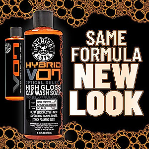 Chemical Guys CWS_808_16 Hybrid Foaming High Gloss Car Wash Soap (Works with Foam Cannons, Foam Guns or Bucket Washes) Safe for Cars, Trucks, Motorcycles, RVs & More, 16 fl oz, Orange Scent