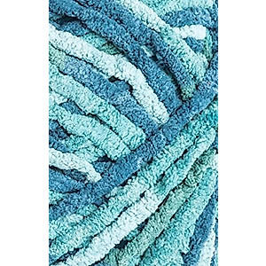 Bernat Blanket Yarn - Big Ball (10.5 oz) - 2 Pack with Pattern Cards in Color (Tidepool)