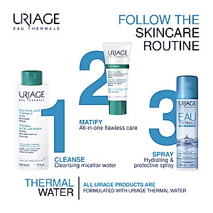 URIAGE Hyseac 3-REGUL Global Skincare 1.35 fl.oz. | Mattifying Moisturizer & Pore Minimizer for Oily to Combination Skin Prone to Acne that Promotes the Elimination of Spots, Blackheads and Shine