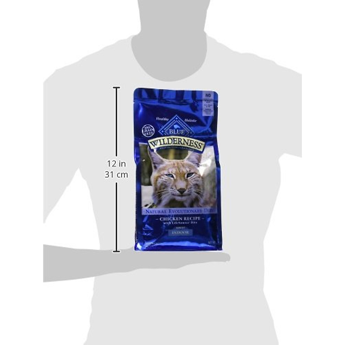 Blue Buffalo Wilderness Nature's Evolutionary Diet High-Protein, Grain-Free Natural Dry Food for Adult Cats, Chicken, 2-lb. Bag