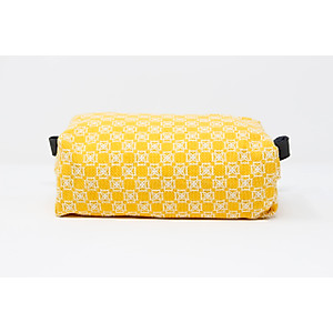 DOMINIE Liner for Clear Handbag Small Clutch Removable/Interchangeable Liner - Yellow Canvas Liner, Black Tabs (Black Clutch Sold Separately)