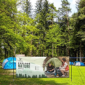 BannerBuzz EZ Post Banner Stand for 10' W X 4' H Banner, Outdoor Advertising Stand with Carrying Bag (Hardware only)