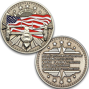 Aircraft Challenge Coin V-22 Osprey Plane and Helicopter
