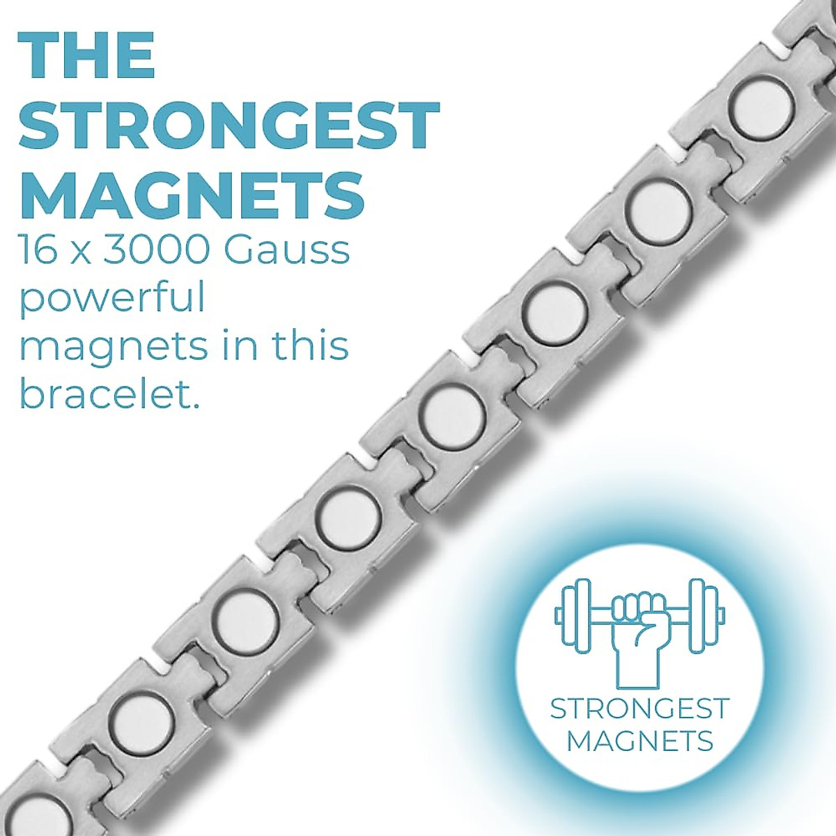 Willis Judd Womens Titanium Magnetic Therapy Bracelet for Arthritis Pain Relief Size Adjusting Tool and Gift Box Included