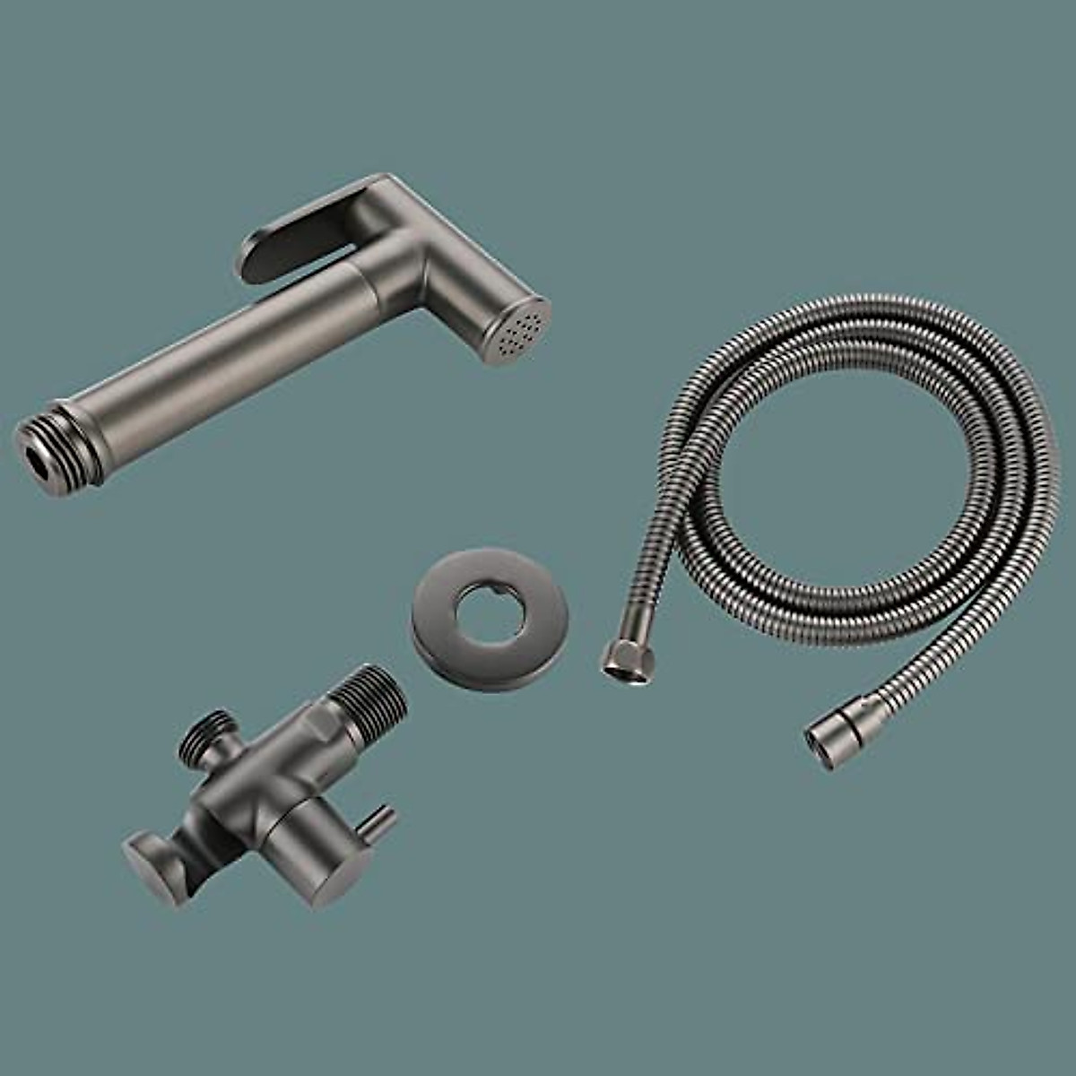 ZLOCYIVHE Cloth Diaper Sprayer Black Hand Held Bidet Sprayer for Toilet Hand Shower for Toilet Set Brass with Soft Change Cold Water Bidet Shower Attachment