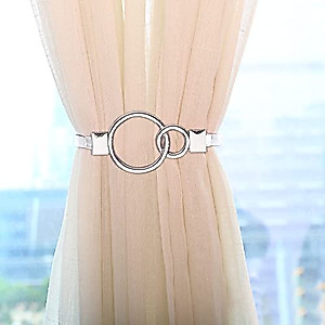 Magnetic Curtain Tiebacks, Elegant Decorative Drape Tie Backs Holdback Holder for Window Draperies, Modern Rope Tiebacks for Drapes Window Curtain Holdbacks for Draperies #A