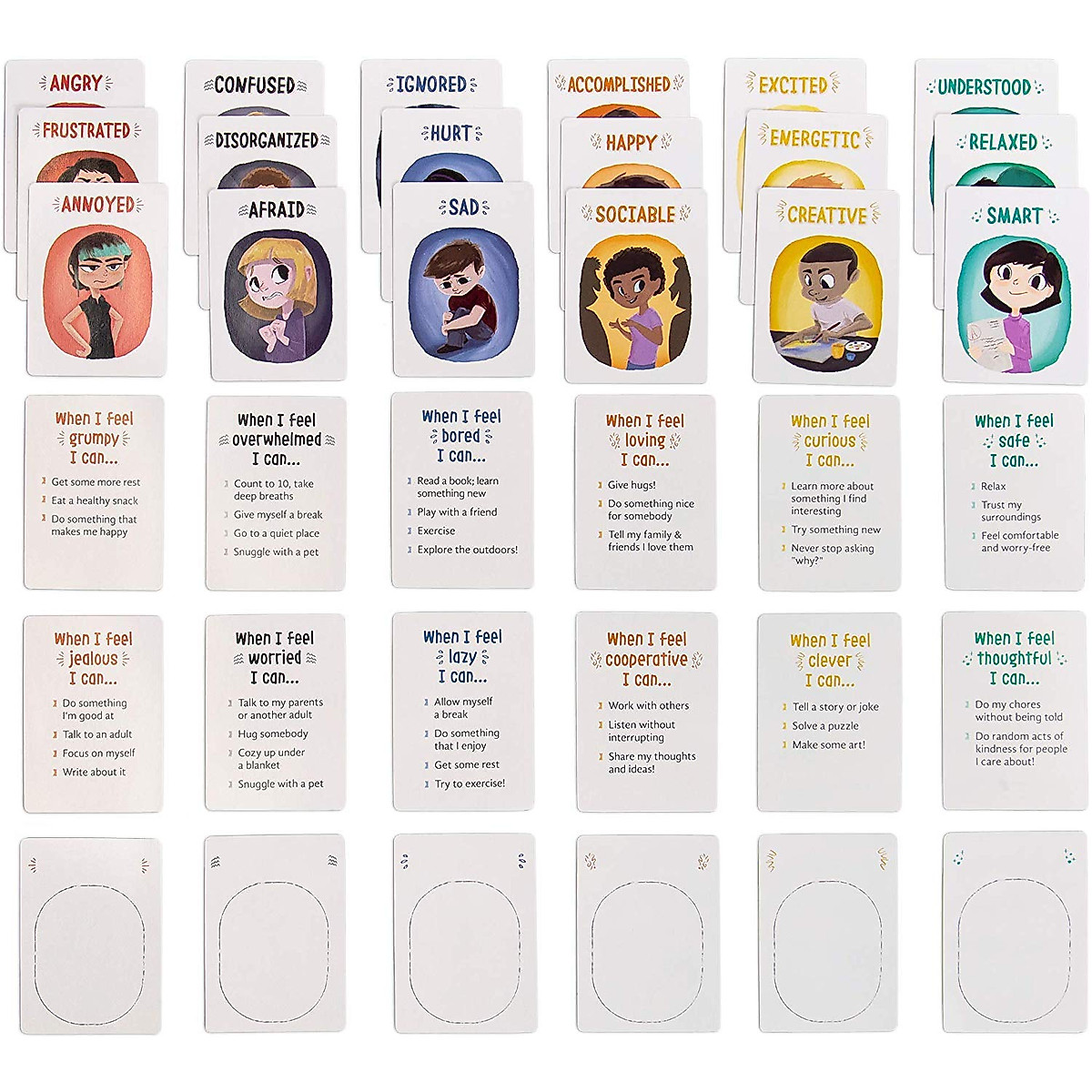 Feelings in a Flash - Emotional Intelligence Flashcard Game - Toddlers & Special Needs Children - Teaching Empathy Activities, Coping & Social Skills - 50 Scenario Cards, 50 Reaction Faces