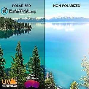 APEX Polarized PRO+ Replacement Lenses for Versace VE4406 Sunglasses (Cleaner Included) - (Violet)