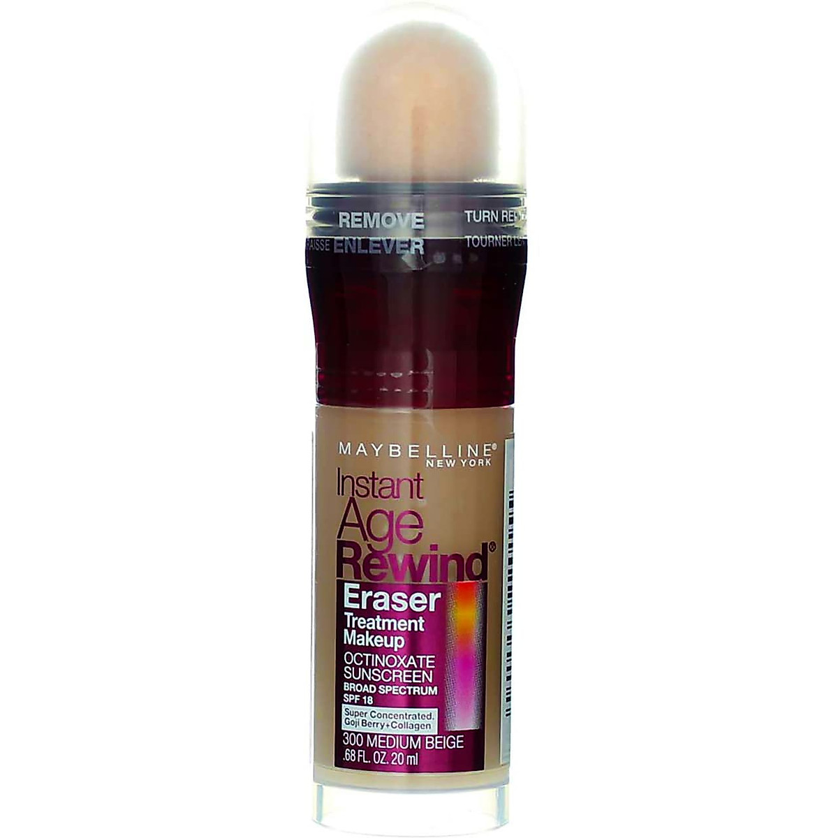 Maybelline Instant Age Rewind Eraser Treatment Makeup, Medium Beige [300] 0.68 oz (Pack of 2)