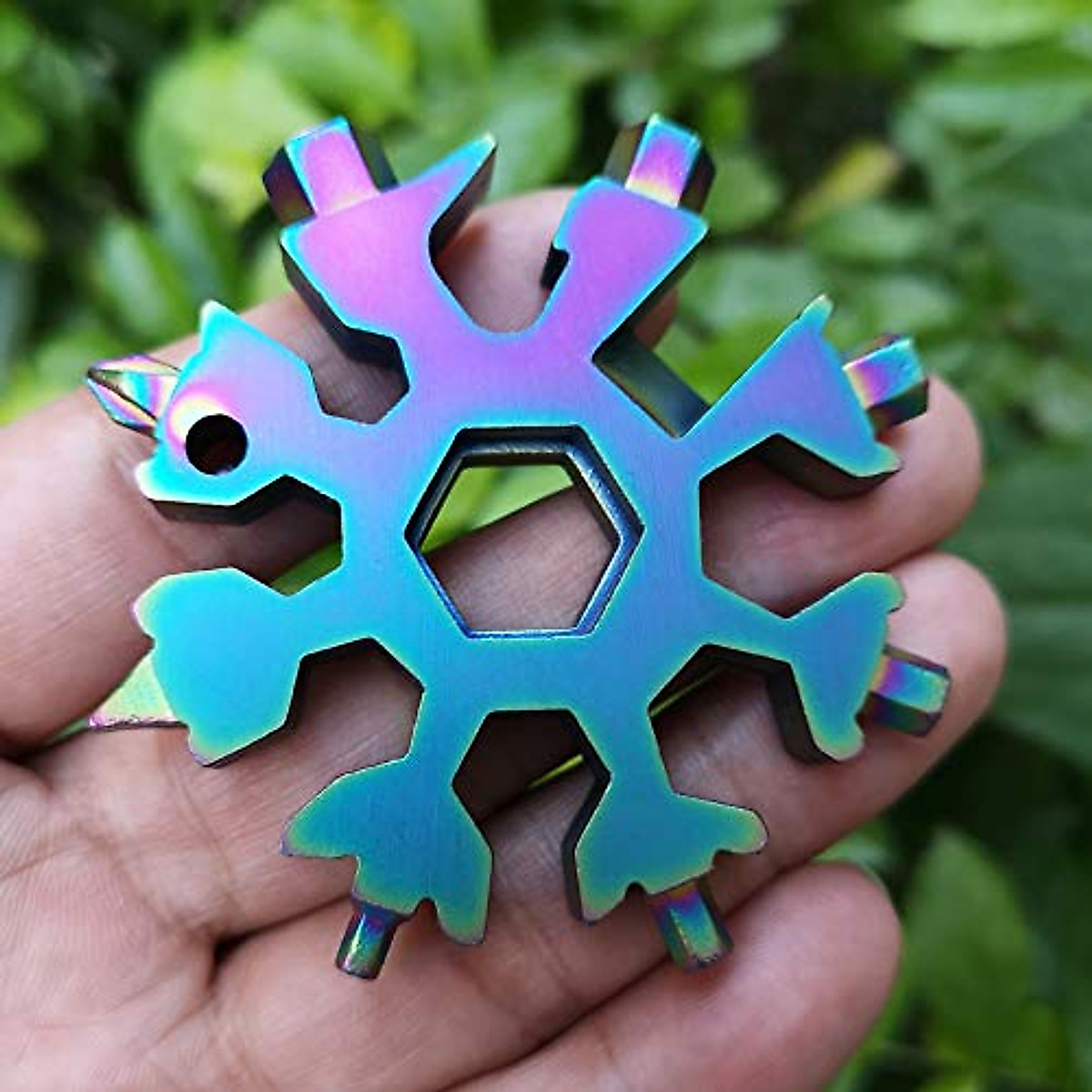 18-in-1 Snowflake Multi-Tool Screwdriver, Stainless Steel 18-1 Multitool Snow Tool (Multicolor)