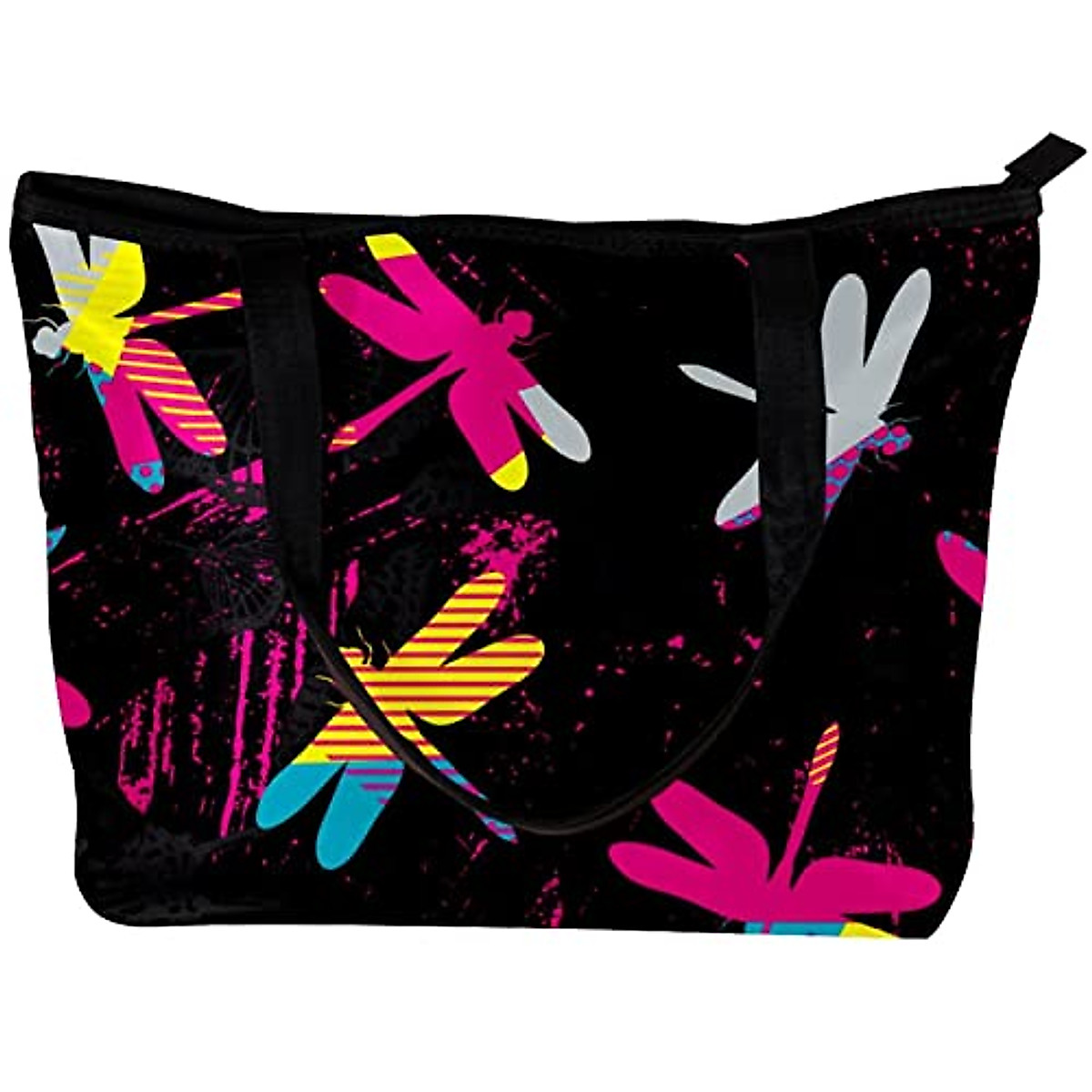 Tote Bag Women Satchel Bag Handbag Stylish Tote Handbag for Women Hobo Bag Fashion Crossbody Bag, Art Colorful Graffiti Dragonfly