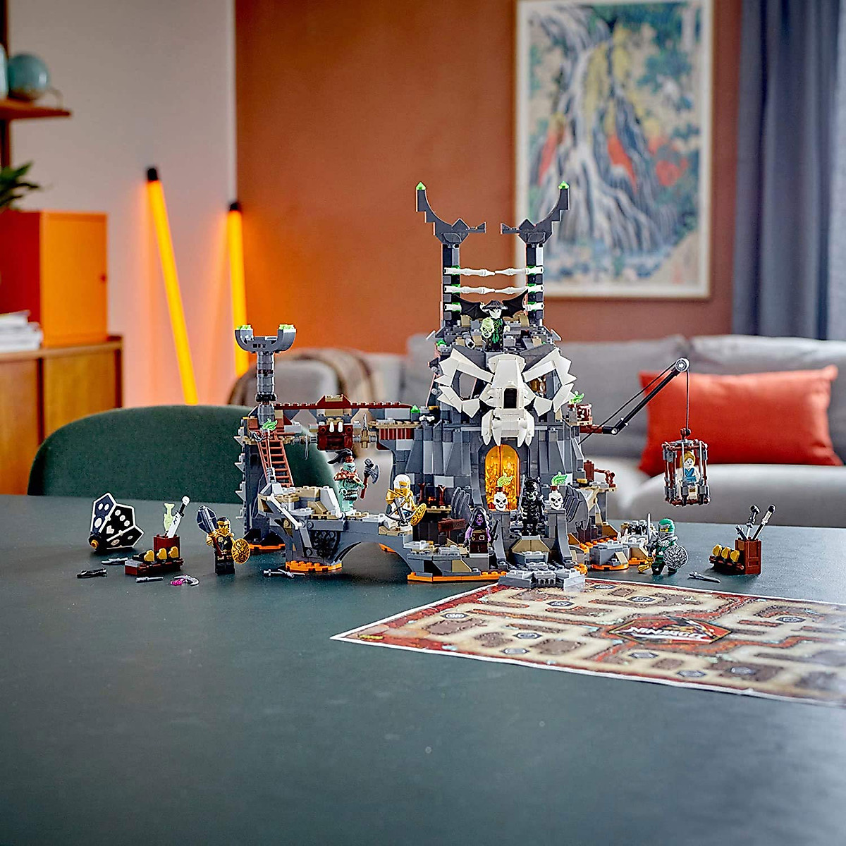 LEGO NINJAGO Skull Sorcerer’s Dungeons 71722 Dungeon Playset Building Toy for Kids Featuring Buildable Figures (1,171 Pieces)