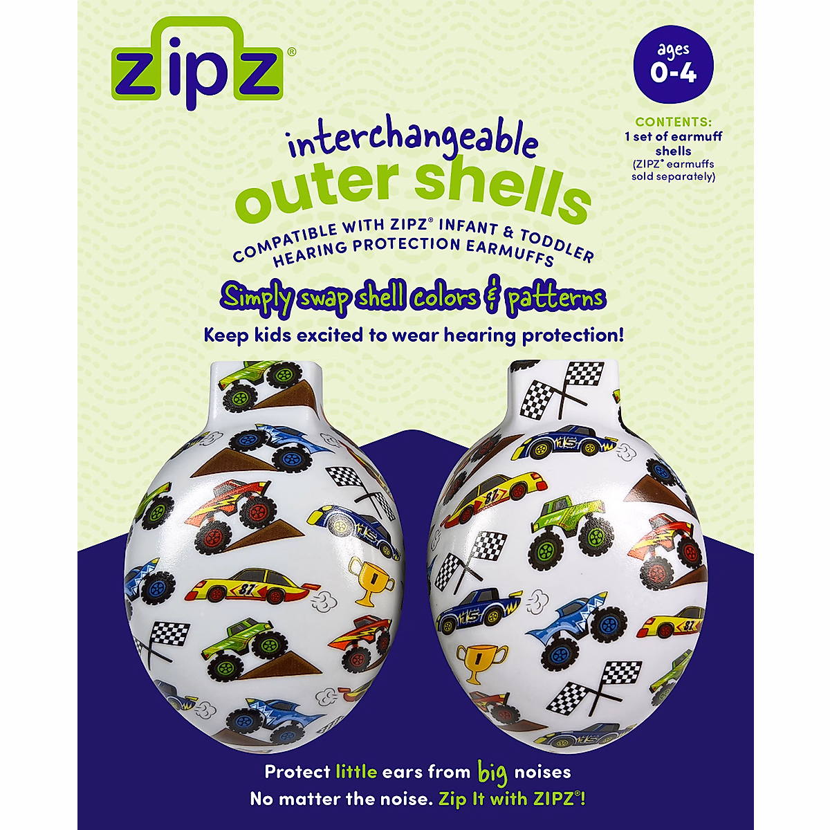 ZIPZ Magnetic Outer Shells – Compatible Baby & Toddler Earmuffs – Simply Change Colors – Headphones SOLD SEPARATELY