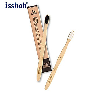 Isshah Extra Soft Bamboo Toothbrush, Micro Nano 20,000 Bristles Toothbrushes for Sensitive Gum, Pack of 8