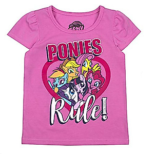 My Little Pony Hasbro Twilight Girls' Short Sleeve T-Shirt (Pack of 3) Grey