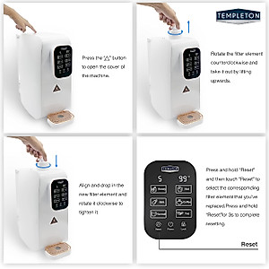 Templeton Reverse Osmosis 4 Stage Multi Temperature Countertop Water Purifying Dispenser