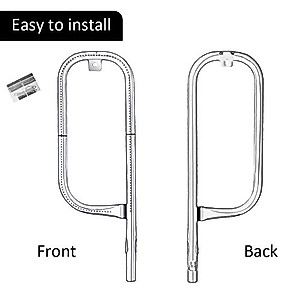 Outspark BBQ Parts Grill Burner, Gas Barbeque Accessories for Weber Q100 Q120 Q1000, Q1200, Baby Q Grill, Stainless Steel, 1 Pack 17 inch