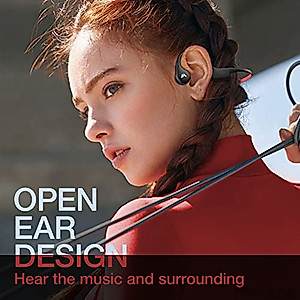 Hostena Bone Conduction Headphones with MP3 Player 16G Built-in Memory, Wireless Bluetooth Open Ear Headphones Magnetic Charging, IP67 Waterproof for Sports,Podcast and Workouts