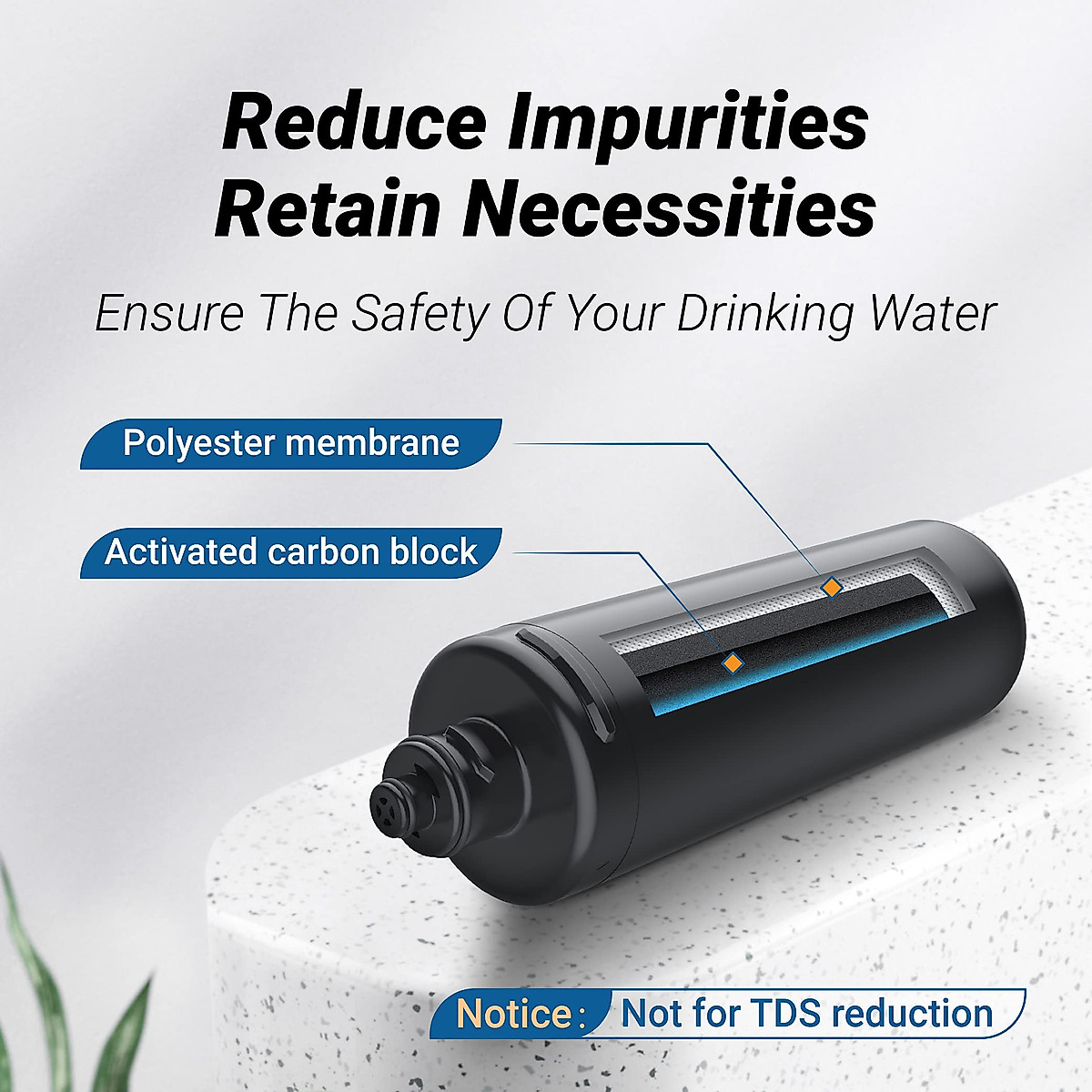 Maxblue RF10 Water Filter, 11K Gallons High Capacity, Replacement for Waterdrop 10UA/10UB Under Sink Water Filtration System