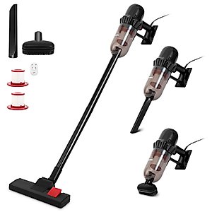 EFSHREE Vacuum Cleaner, 17KPa Powerful Suction with 600W Motor, 4 in 1 Lightweight Handheld Corded Stick Vacuum for Pet Hair Hard Floor and Carpet