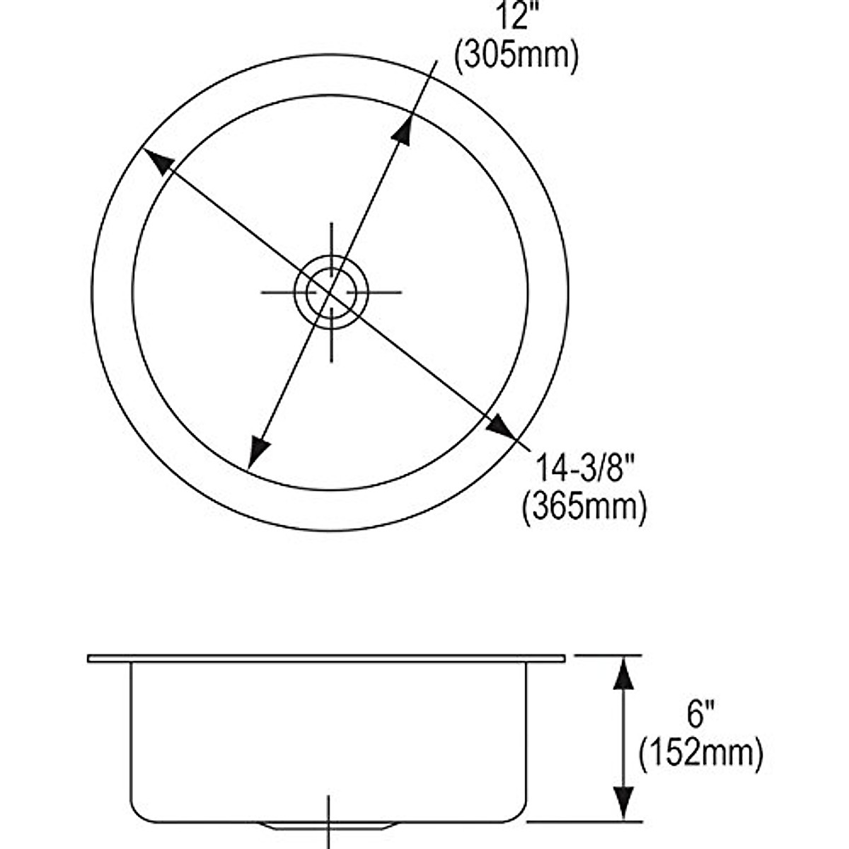 Elkay ELUH12FB Lustertone Classic Single Bowl Undermount Stainless Steel Sink