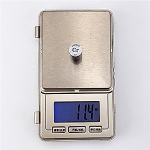 Chromium Metal Rod 99.5% 10diameter x20mm Length 11grams min. Element Cr Specimen