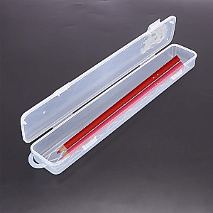 Healifty Clear Container Paintbrush Organizer 3pcs Clear Plastic Pencil Case with Snap Closure Multifuction Storage Container for Art Craft Organizer Clear Container Paintbrush Organizer