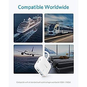 Anker Power Strip with USB C, 30W PowerPort Strip PD 2 Mini with 2 Outlets & 3 USB (18W USB C), 5 ft Cord, Flat Plug, high-Speed Charge to Phones, Tablets, for Hotel, Dorm Room, Cruise Ship and Home