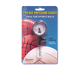 Pocket Pump Ball Pressure Gauge - Ball Pump Pressure Gauge with Air Release Valve - Check Air Pressure for Volleyballs, Basketballs & Footballs - Reads Both KG and PSI