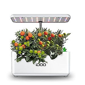 iDOO Herb Garden Kit Indoor, 7Pods Hydroponics Growing System with Pump, Germination Kit with LED Light, Auto-Timer, Up to 14.57"