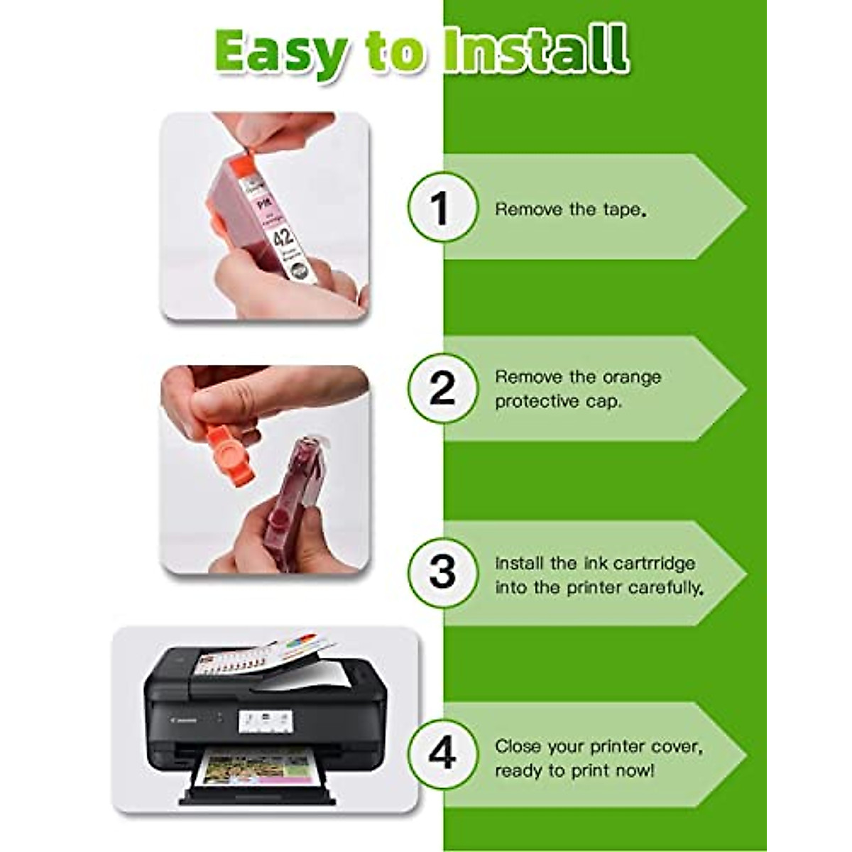 NEXTPAGE CLI42 Ink Cartridges Replacement for Canon CLI 42 CLI-42 Ink Cartridges for Pixma Pro100 Printer(3 Black, 3 Cyan, 3 Grey, 3 Light Grey, 3 Magenta, 3 Yellow, 3 Photo Cyan, 3 Photo Magenta)