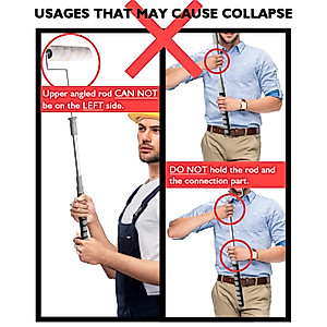 6pcs House Paint Roller Kit, PinStone 9 inch Extendable Roller Frame with 5 Microfiber Replacement Covers, Adjustable Painting Roller (18" - 36"), Home Painting Supplies for Painting Walls & Ceilings