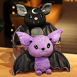 NatureMan Bat Plush Stuffed Animal Toy, Soft Huggable Doll for Kids, Halloween & Christmas Gift (Purple, 11.8inch)