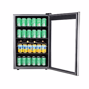 RCA RMIS1530 Freestanding Beverage Center Cooler Fridge Fits Wine, 110 can or 36 bottles, Black