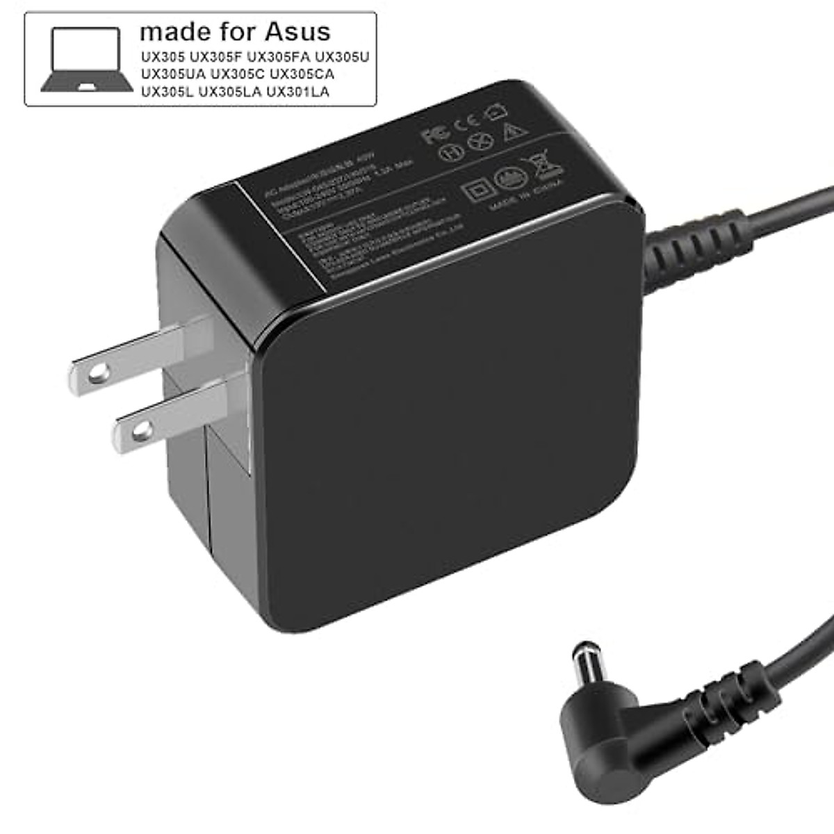 Laptop Notebook Charger for Asus X201E X202E X540 X541 X553M X541NA X542UA X540S X540SA X541N UX330 UX330U UX360 UX360C UX305 UX305C S200E C202SA C300SA F553 F553M F556 F556U F302 K556 K556U