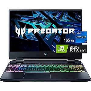 Acer Predator Helios 300 Gaming Laptop, 15.6 inch FHD IPS 165Hz Display,14 Core Intel Core i7-12700H, NVIDIA GeForce RTX 3060, 32GB DDR5 RAM, 512GB SSD, Windows 11 Home