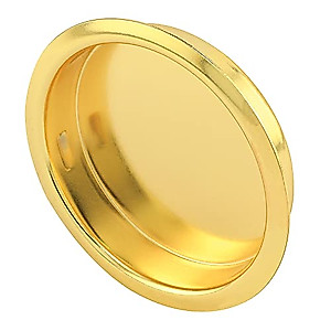 Prime-Line N 7135 1-3/4 inch Solid Brass Closet Door Finger Pull , Gold